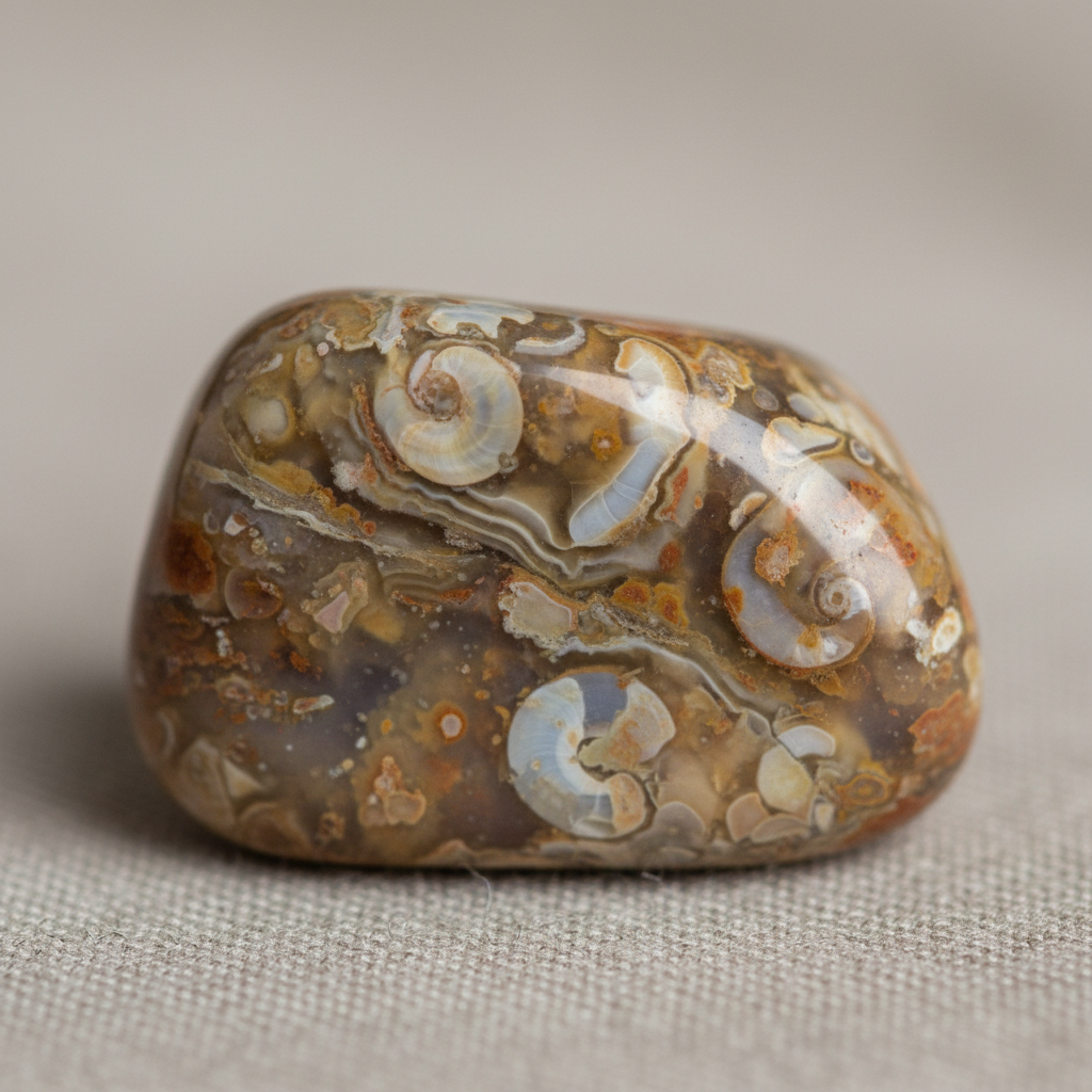 Turritella Agate 1 gemstone meaning, properties & uses | LUXYIN